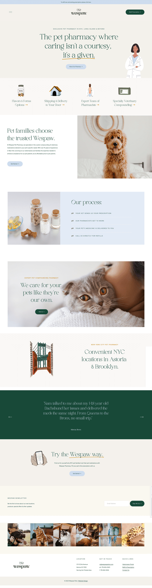 Wespaw Pet Pharmacy | Branding & Website Design for Pet Pharmacy in NYC ...