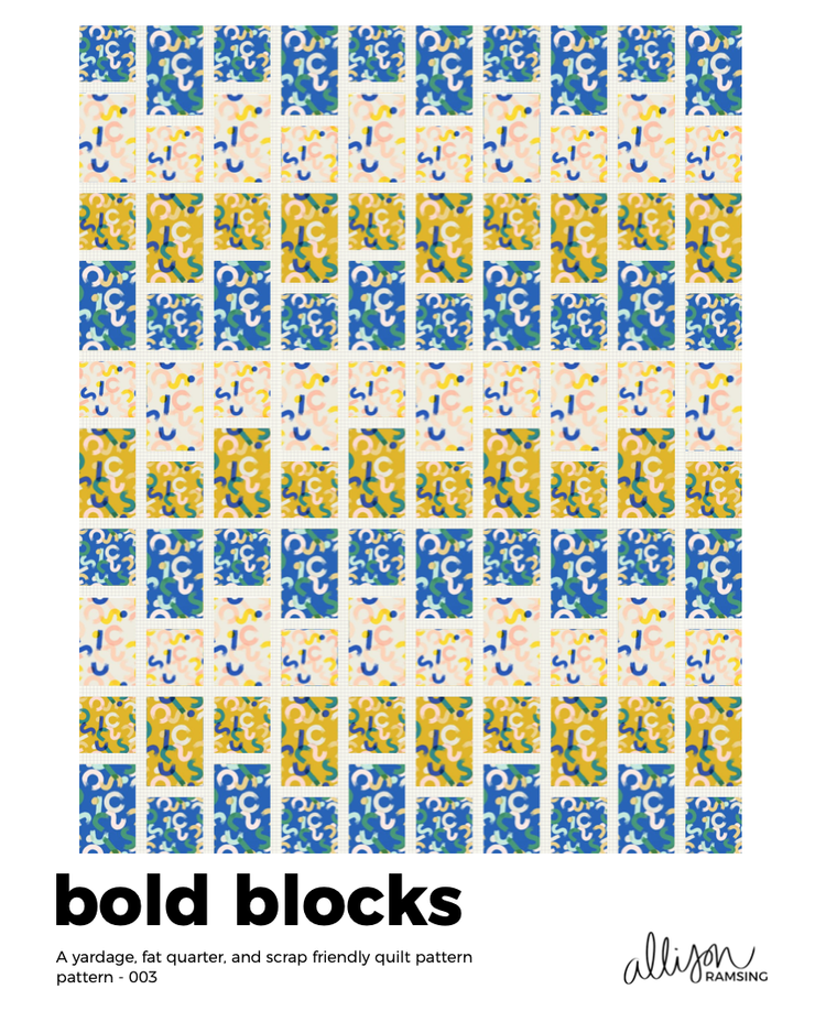 Bold Blocks Quilt Pattern — Allison Ramsing