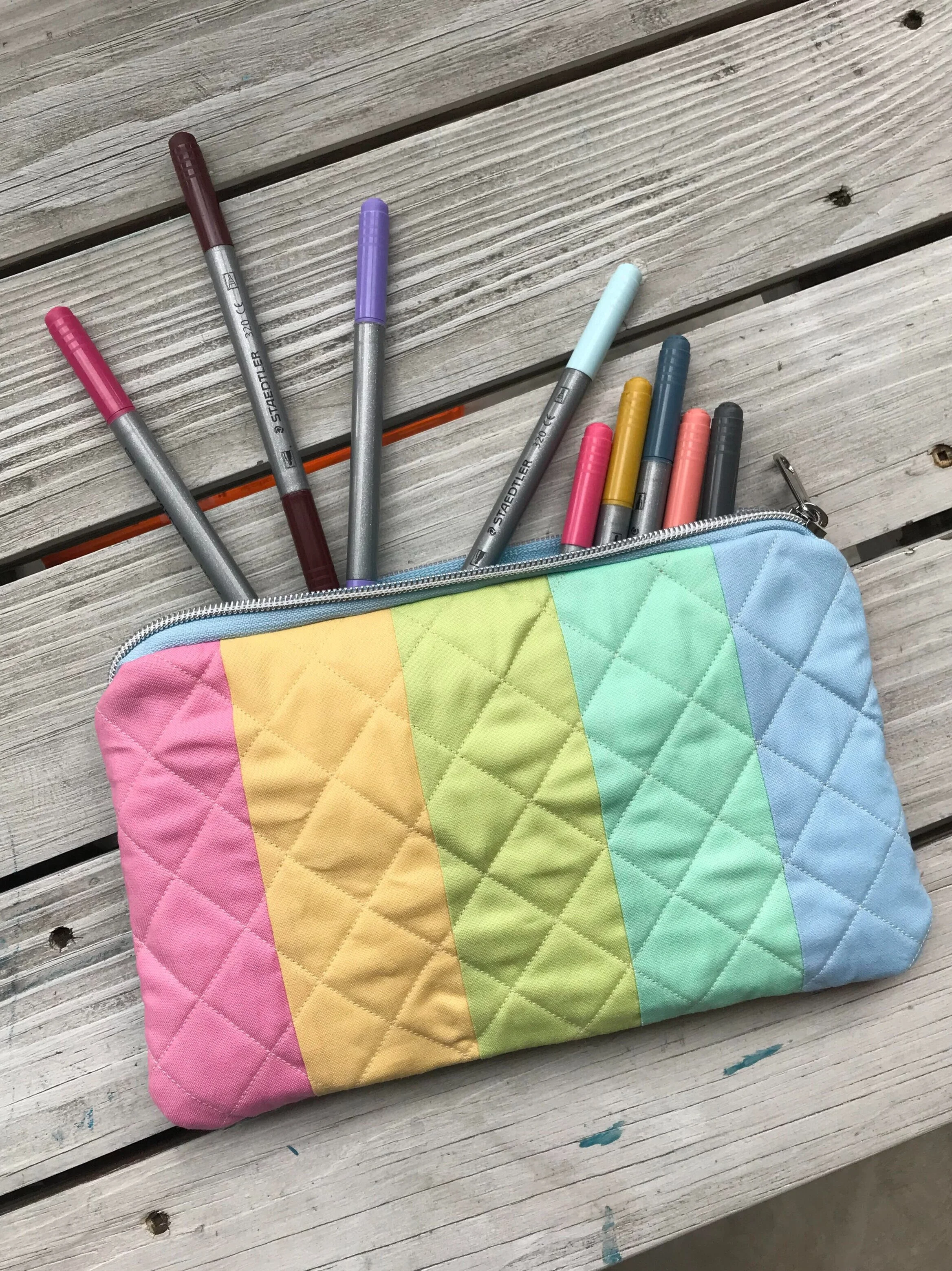 Color Swatches Zipper Pouch Pattern Testers’ Pouches — Allison Ramsing