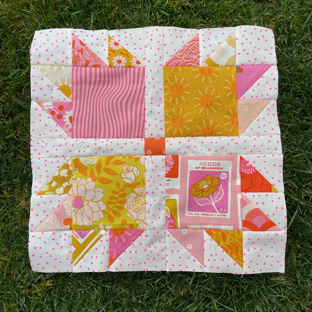 Charm Pack Bear Paw Quilt Block - Ruby Star Society Rise & Shine ...