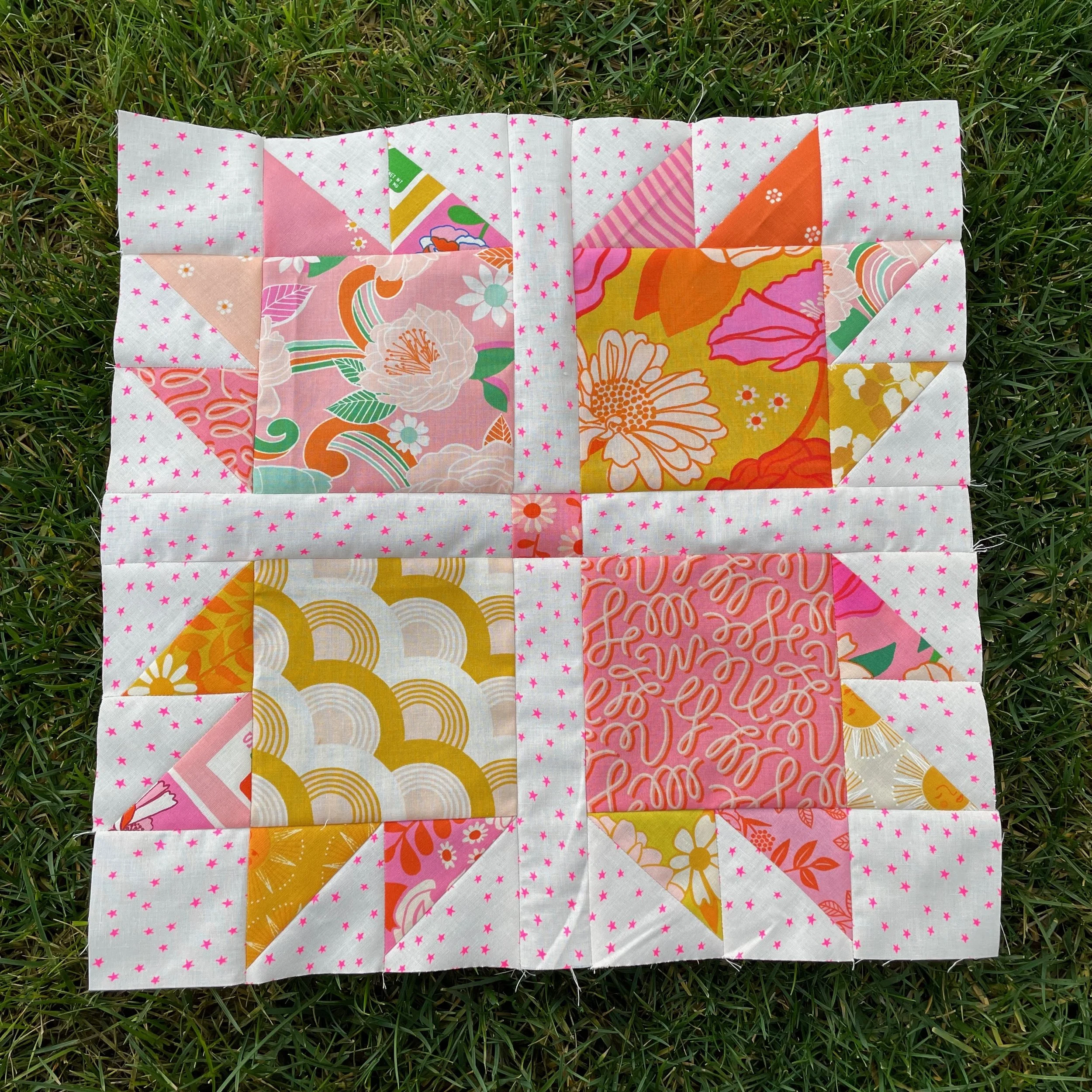 Charm Pack Bear Paw Quilt Block - Ruby Star Society Rise & Shine ...