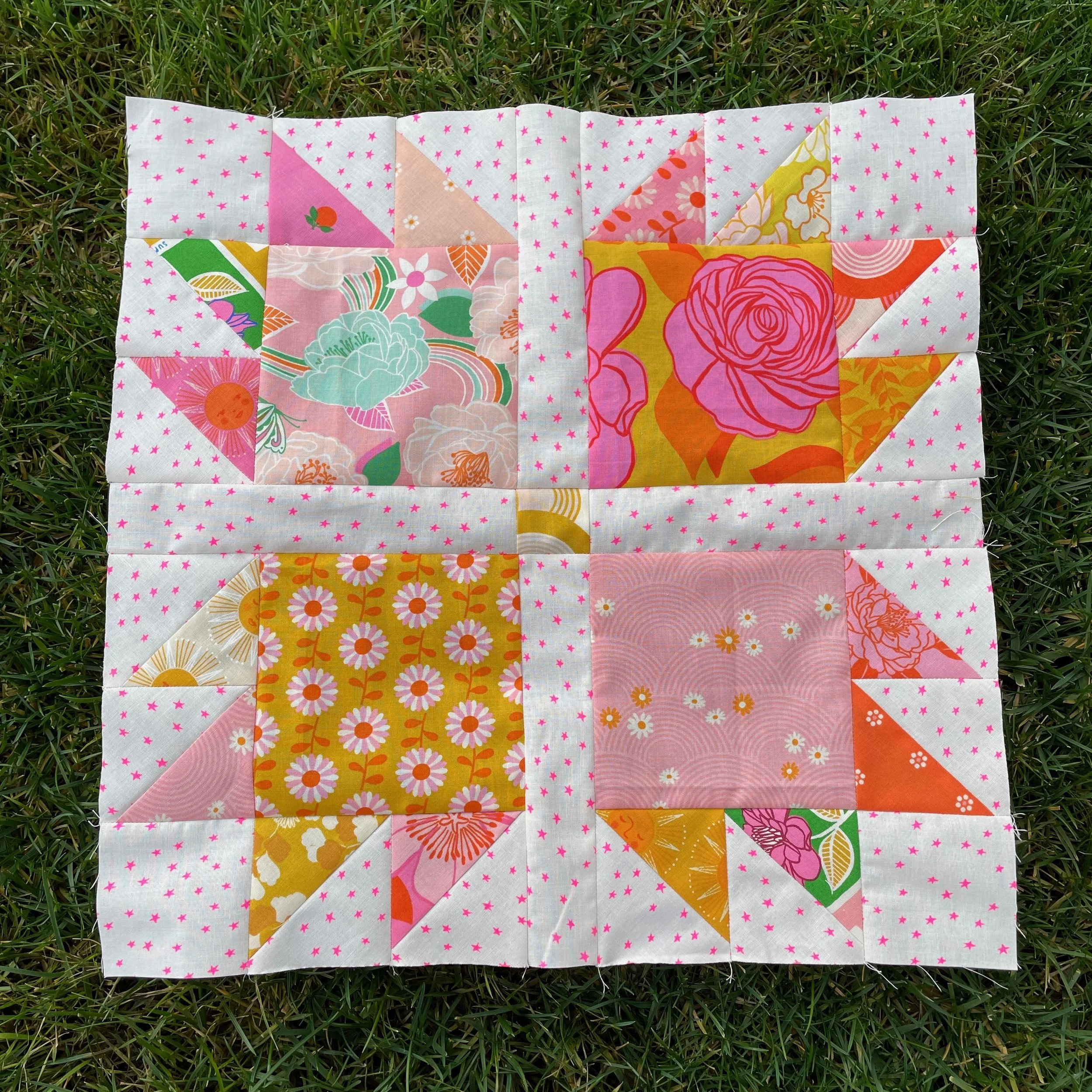 Charm Pack Bear Paw Quilt Block - Ruby Star Society Rise & Shine ...