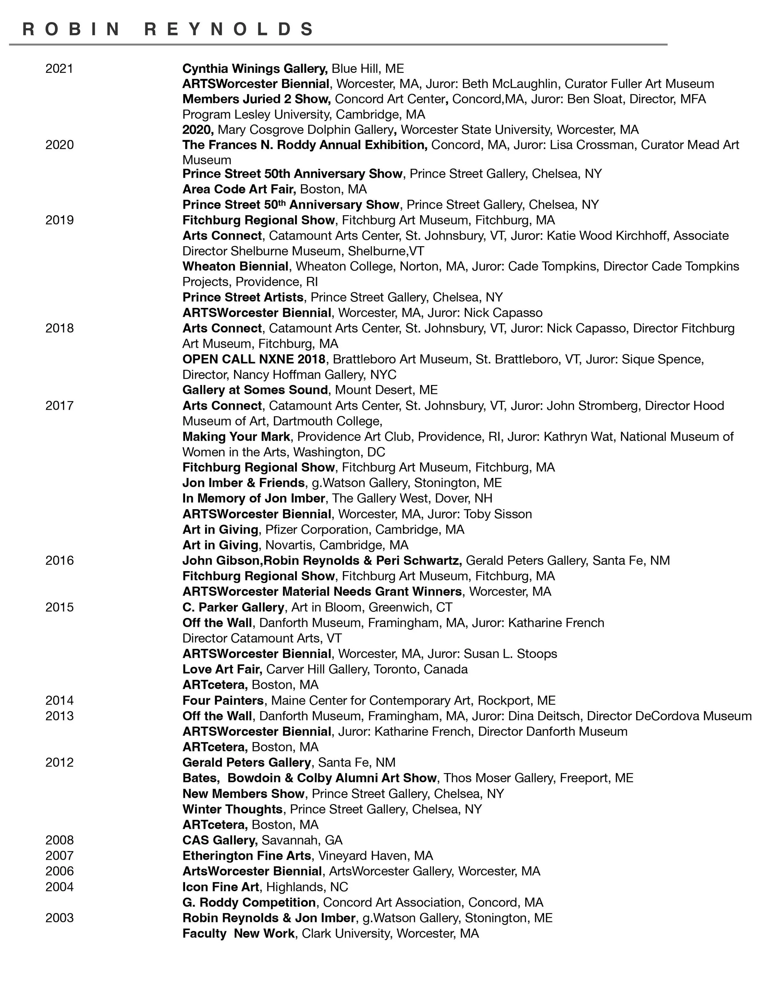 Resume — Robin Reynolds