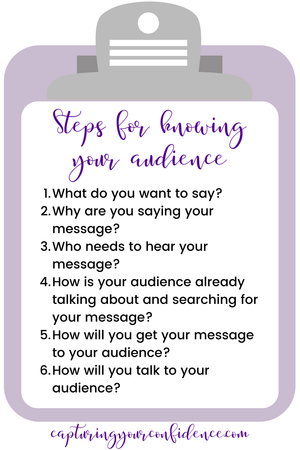 How to Know Your Audience — Capturing Your Confidence