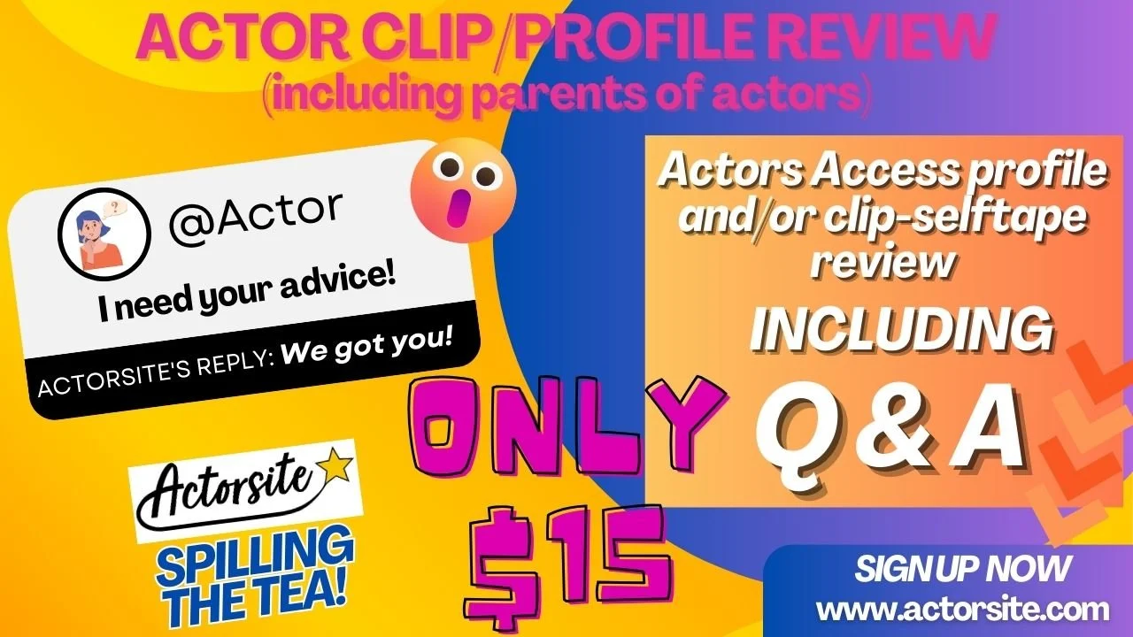 Profile and Clip Review YOUTH — Actorsite