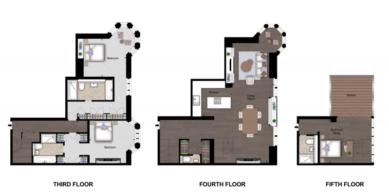 Two bedroom triplex penthouse - Mayfair — Amarant Real Estate