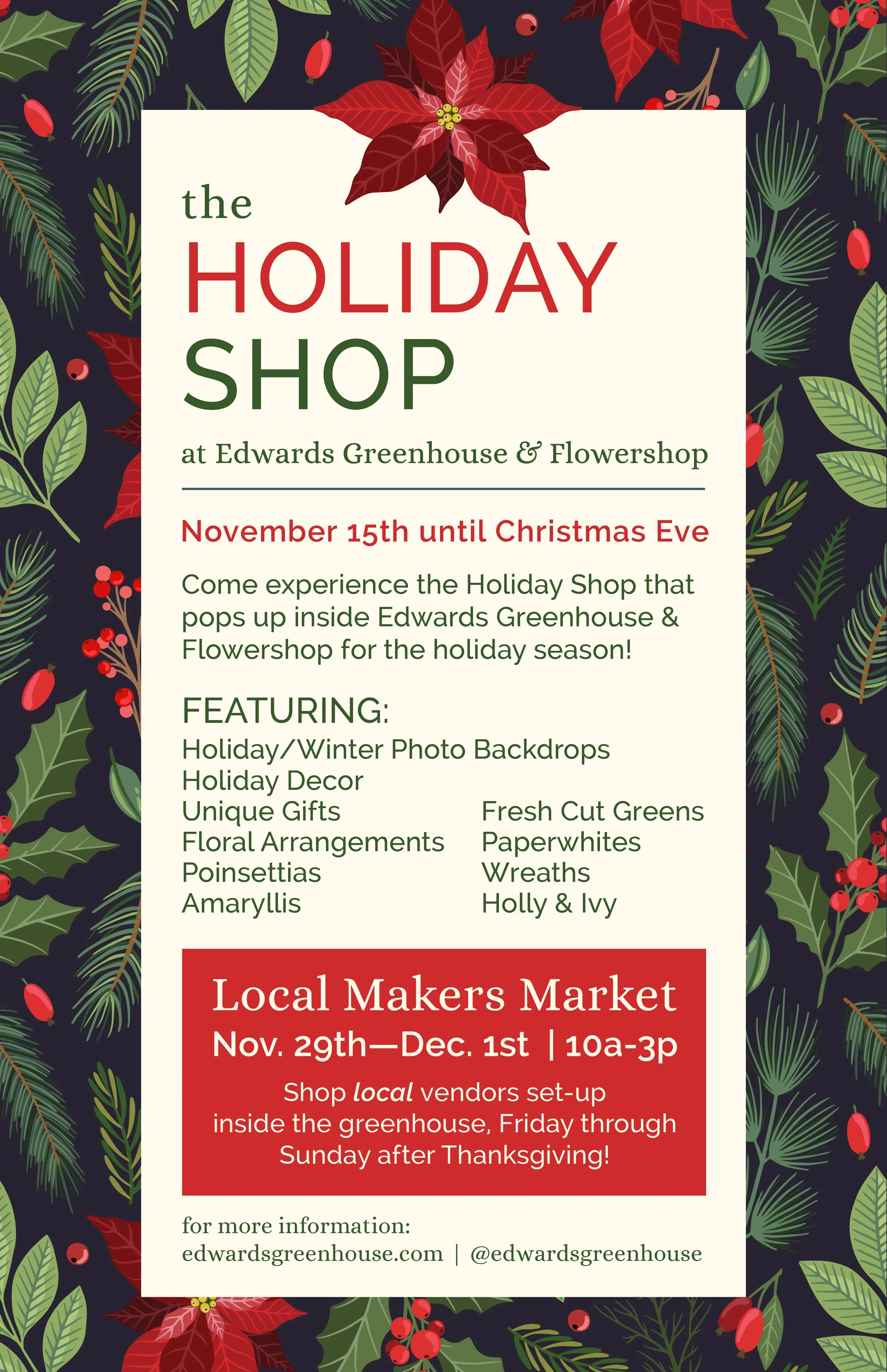 The Holiday Shop — Edwards Greenhouse & Flowershop
