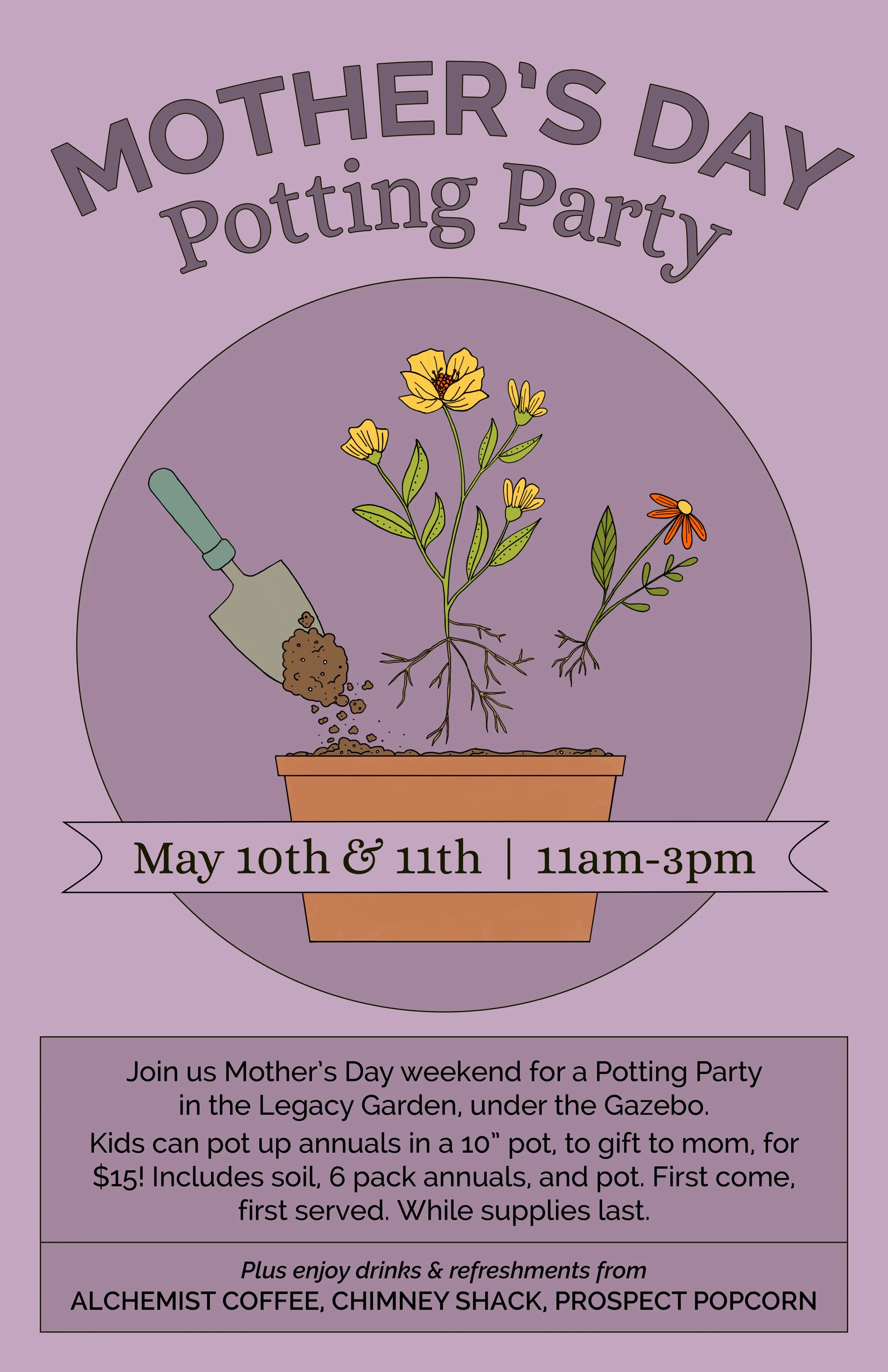 Mother's Day Potting Party — Edwards Greenhouse & Flowershop