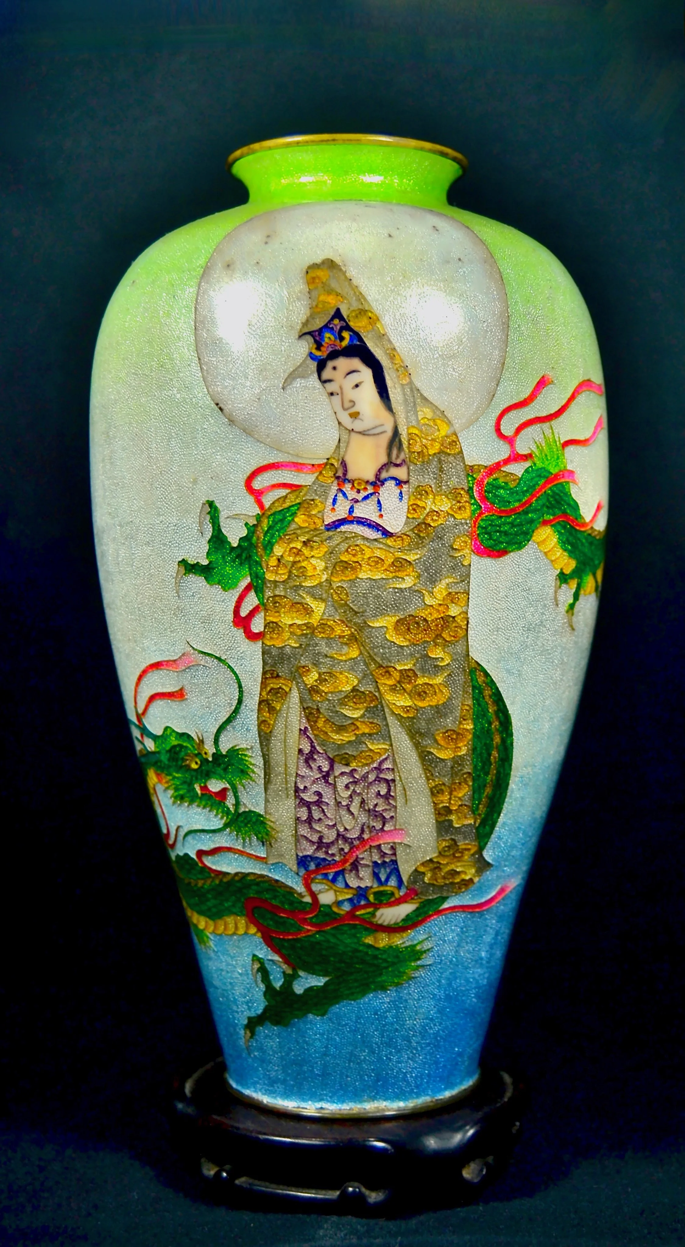 (SOLD) Gorgeous Fine Silver Wire Foil Japanese Meiji Cloisonné ...