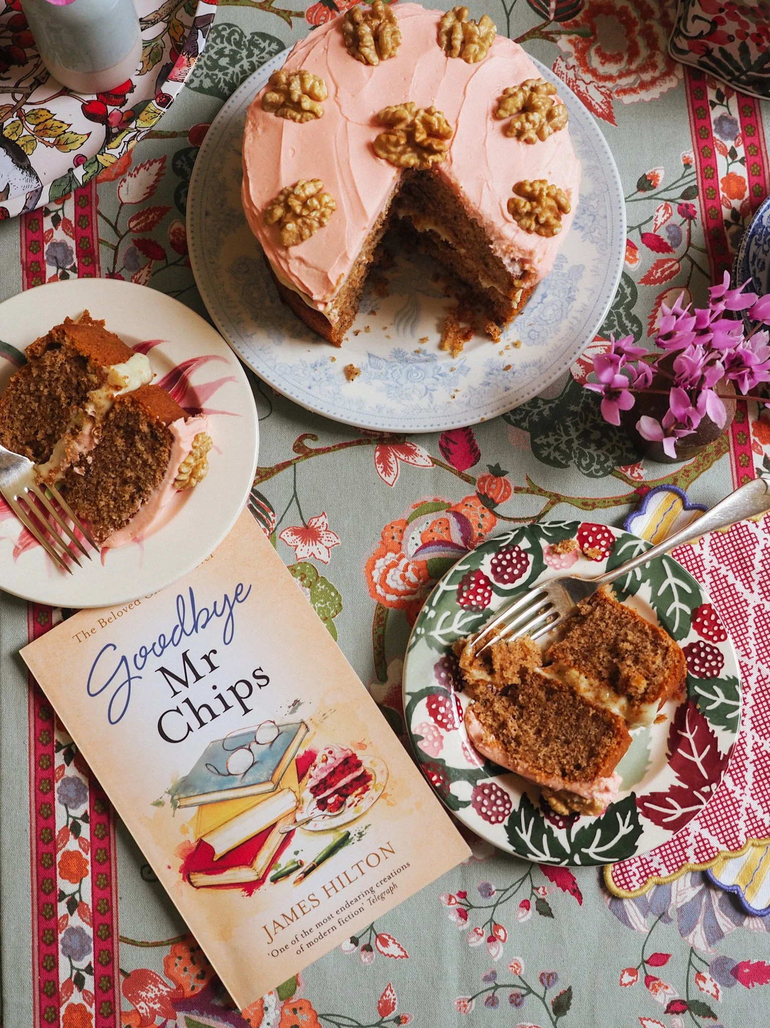 Walnut Cake with Pink Icing from ‘Goodbye Mr Chips’ — Miranda's Notebook