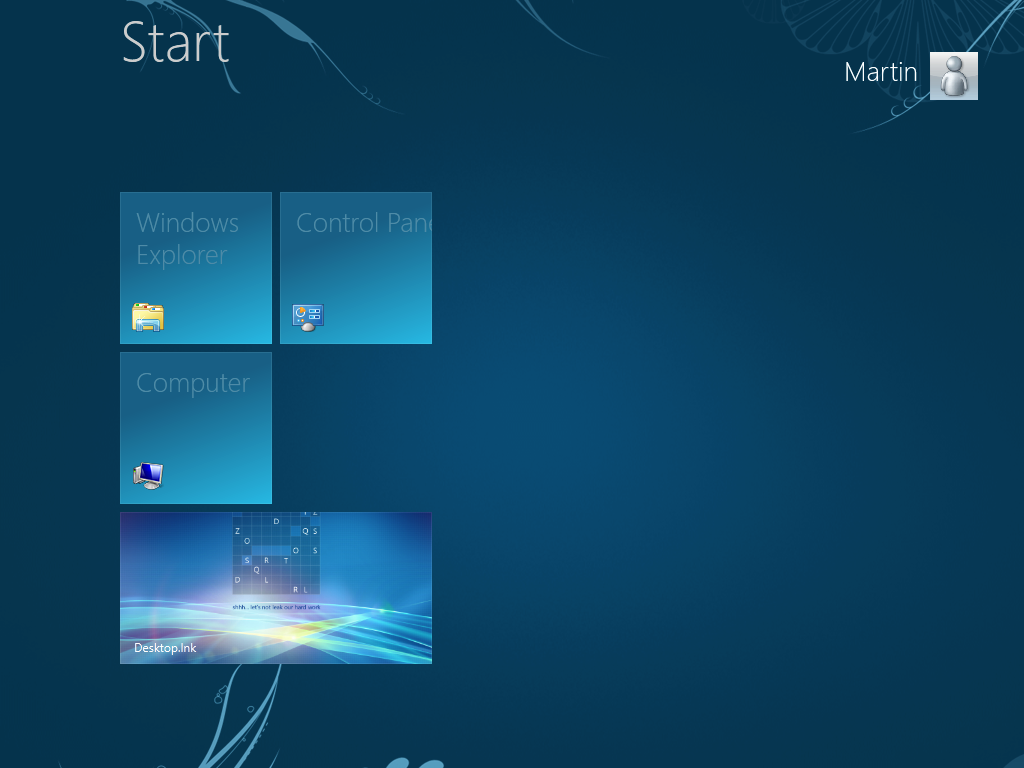 Windows 8 Start Menu Evolution — Martin Nobel