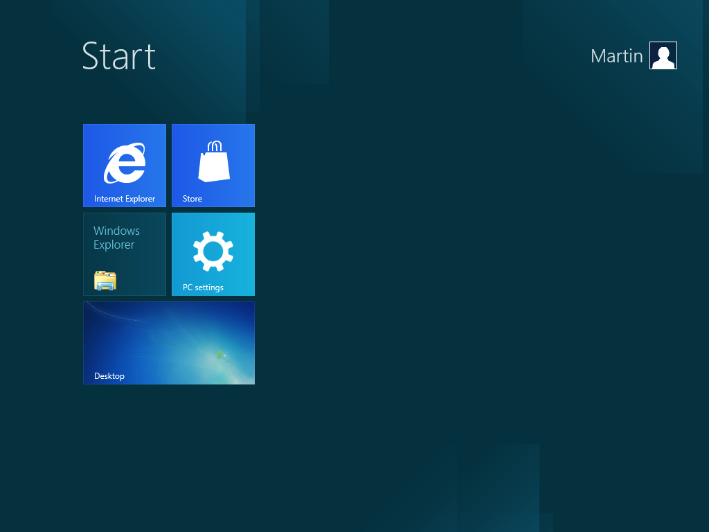 Windows 8 Start Menu Evolution — Martin Nobel