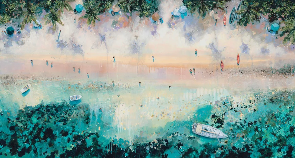 Palm Beach – Tropical Coastal Art Print by Lucy Young — LUCY YOUNG ...