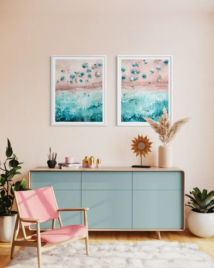 'Oceans Breath' I & II Art Prints | Gwithian Cornwall | Three Mile ...