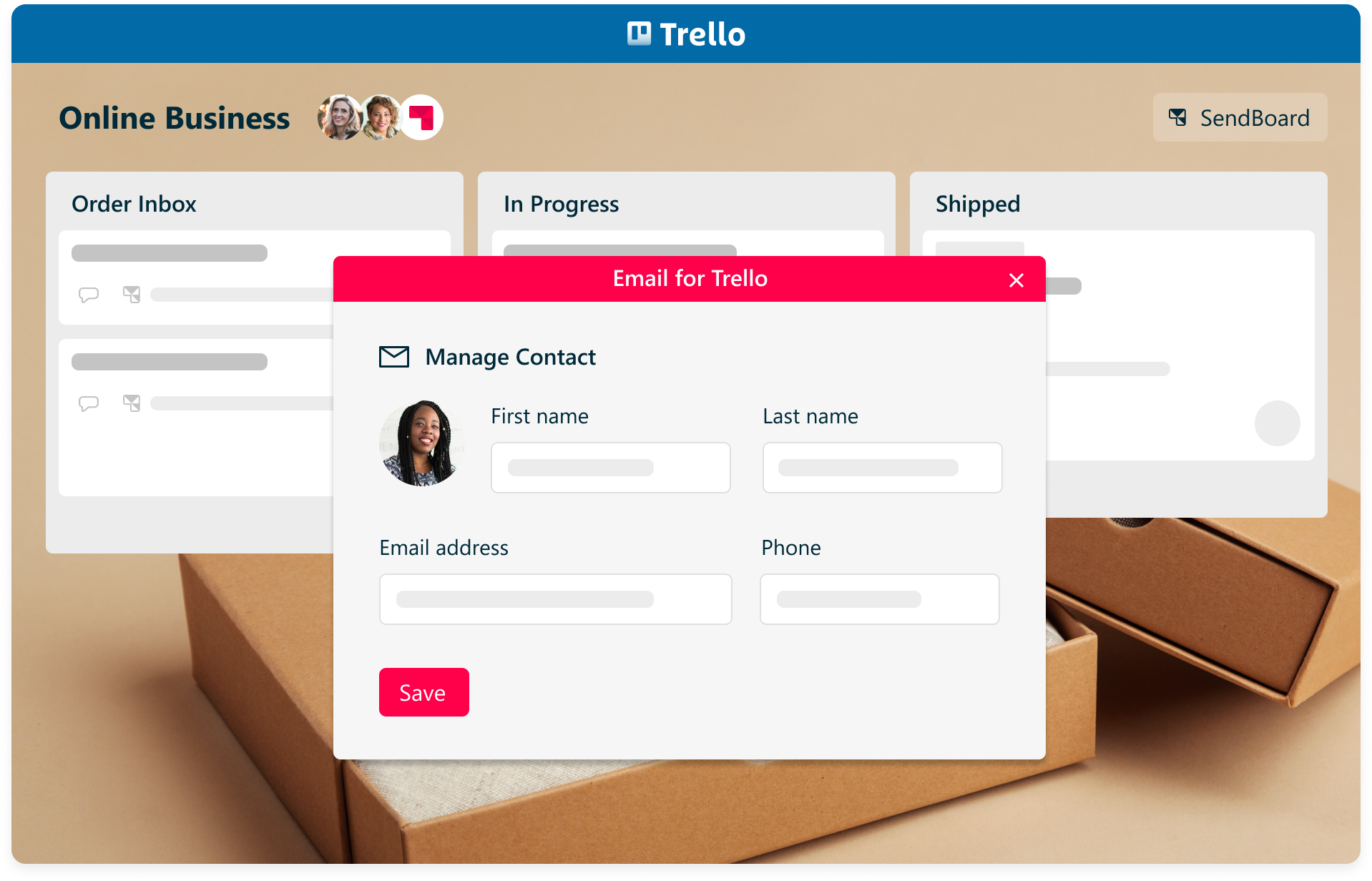 eCommerce workflow in Trello | Email for Trello Power-Up