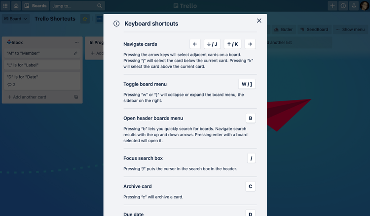 Your Trello shortcut cheat sheet