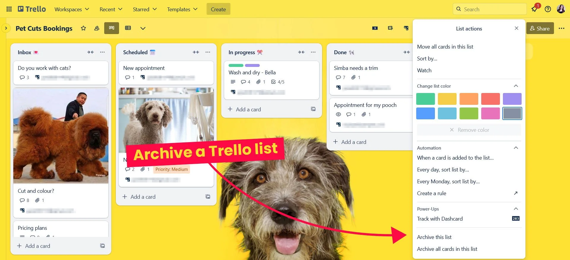 How to archive cards, lists and boards in Trello