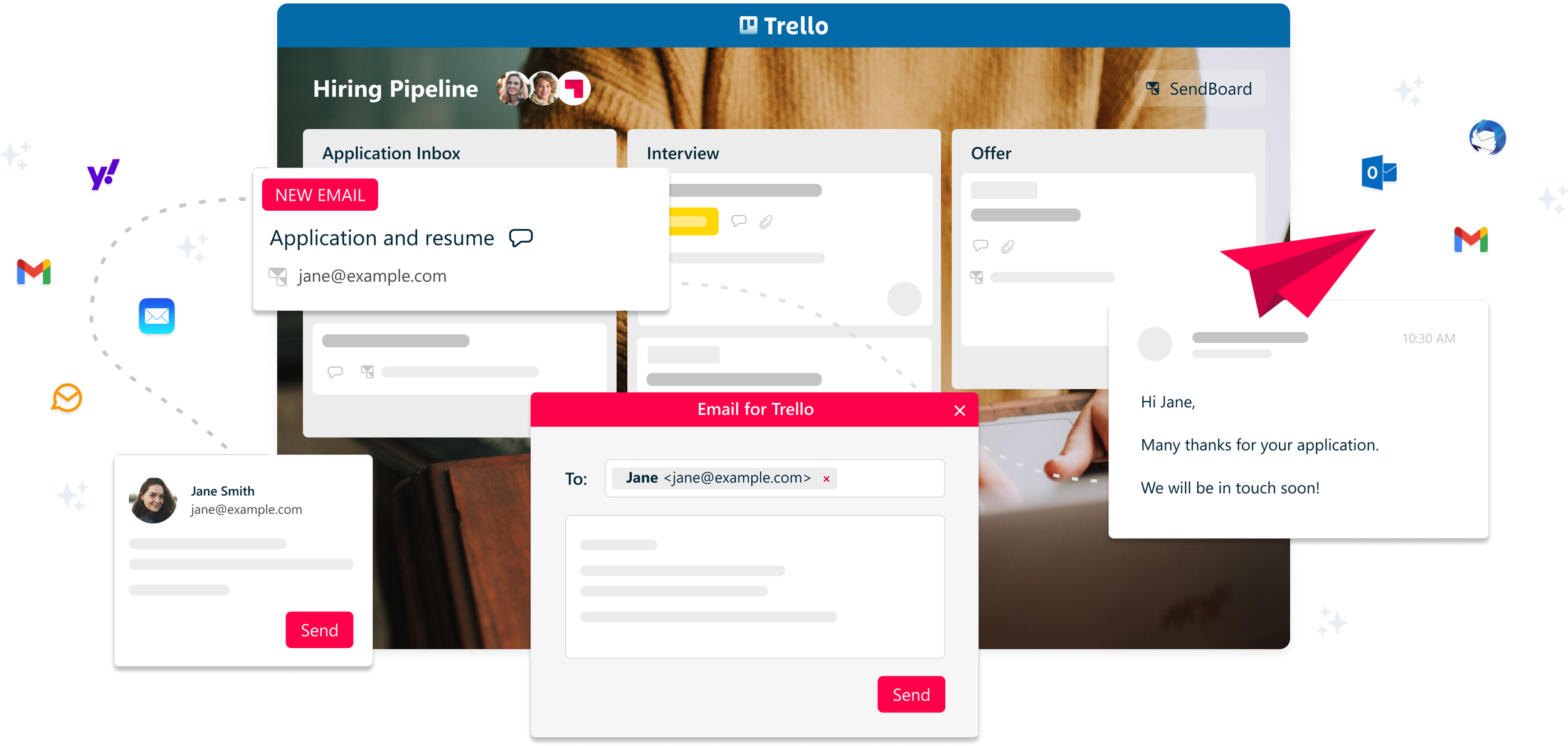 HR & Recruitment in Trello | Email for Trello Power-Up