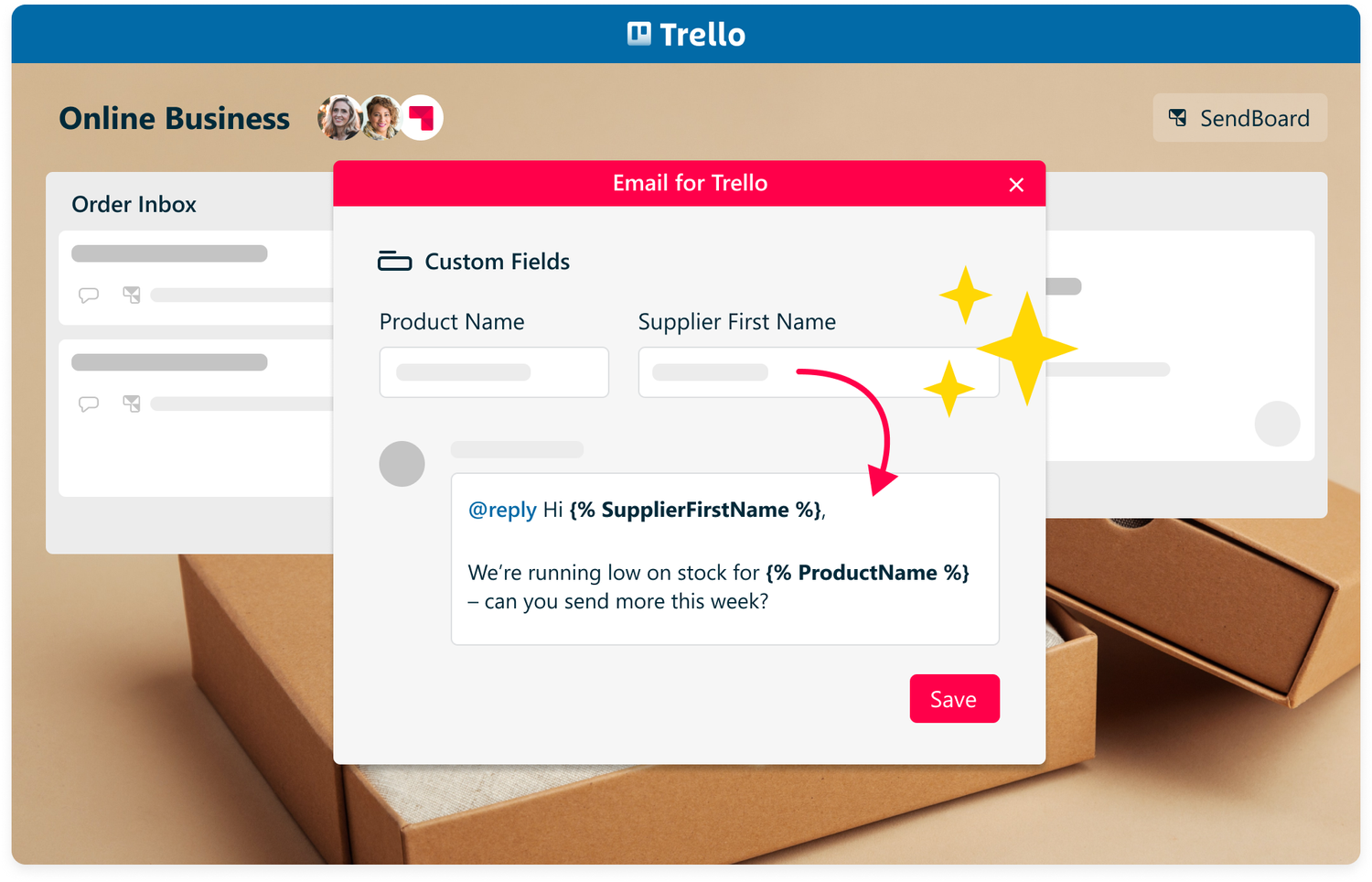 eCommerce workflow in Trello | Email for Trello Power-Up