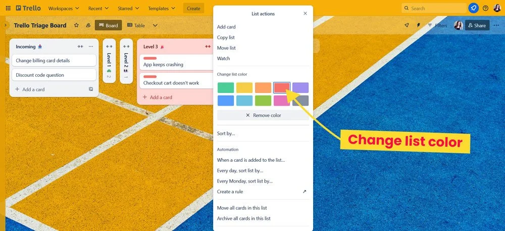 Organize your emails with color and collapsible lists in Trello