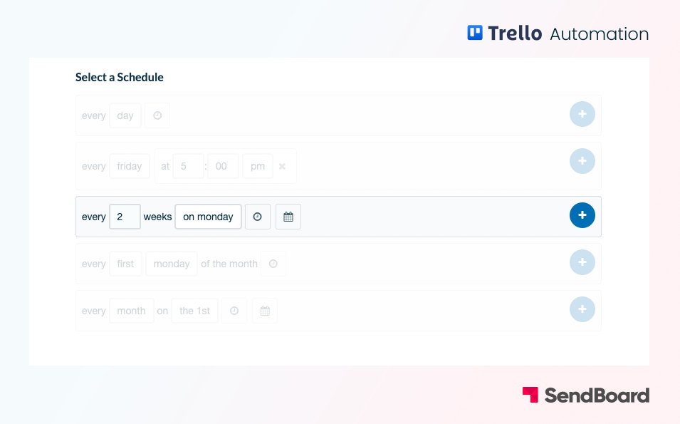 Create a recurring card and set a due date