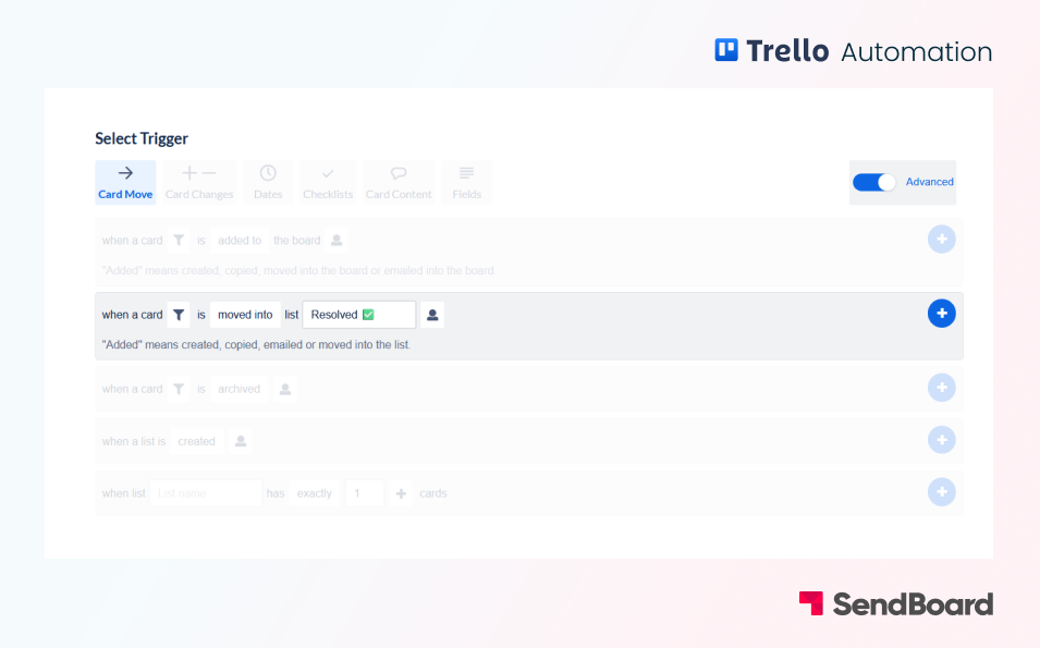 Send a notification email when a card is moved to another list