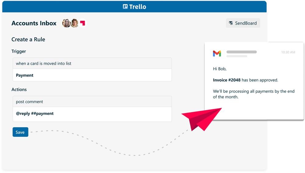 Invoice management in Trello | Email for Trello Power-Up