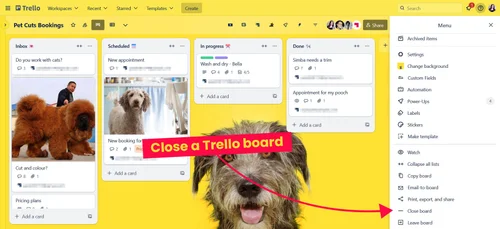 How to archive cards, lists and boards in Trello