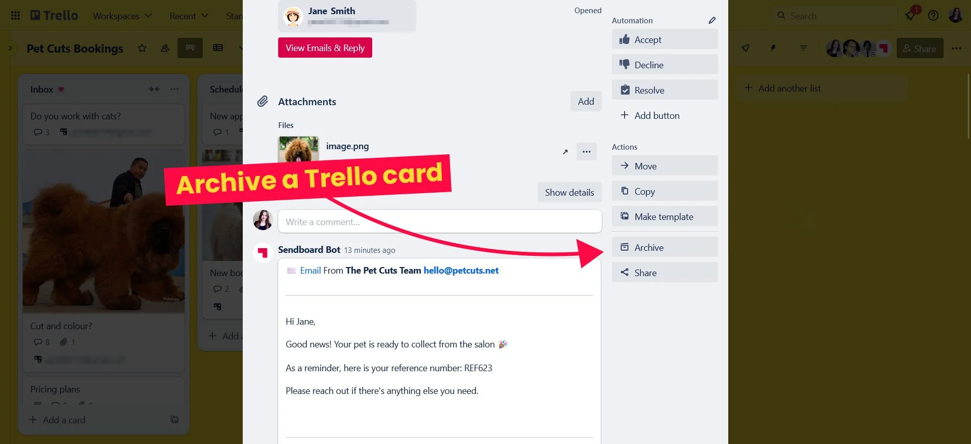 How to archive cards, lists and boards in Trello