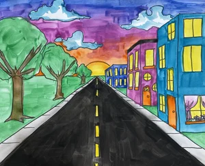 Landscape Lesson in One Point Perspective — Courtney Marie Taylor