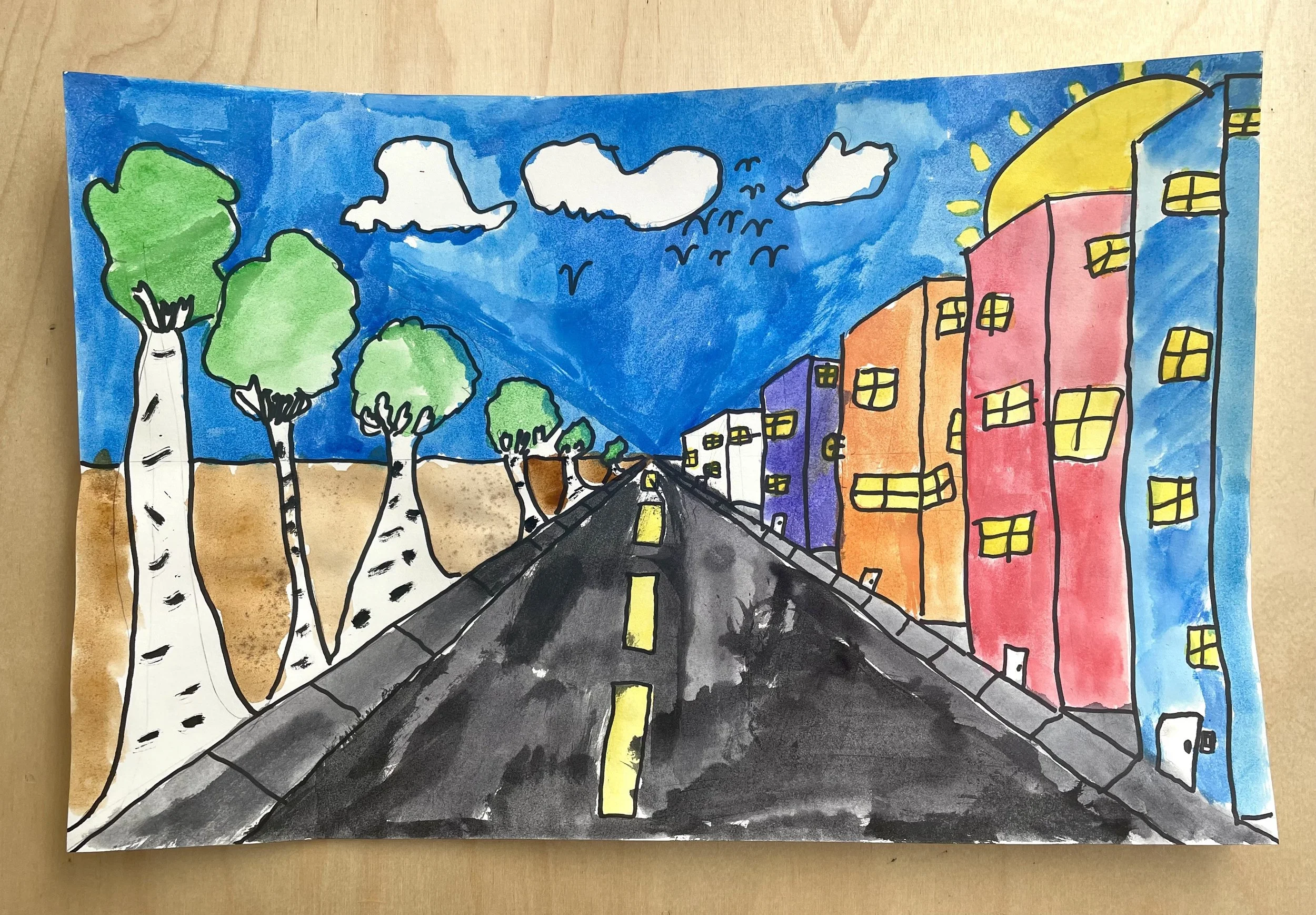 Landscape Lesson in One Point Perspective — Courtney Marie Taylor