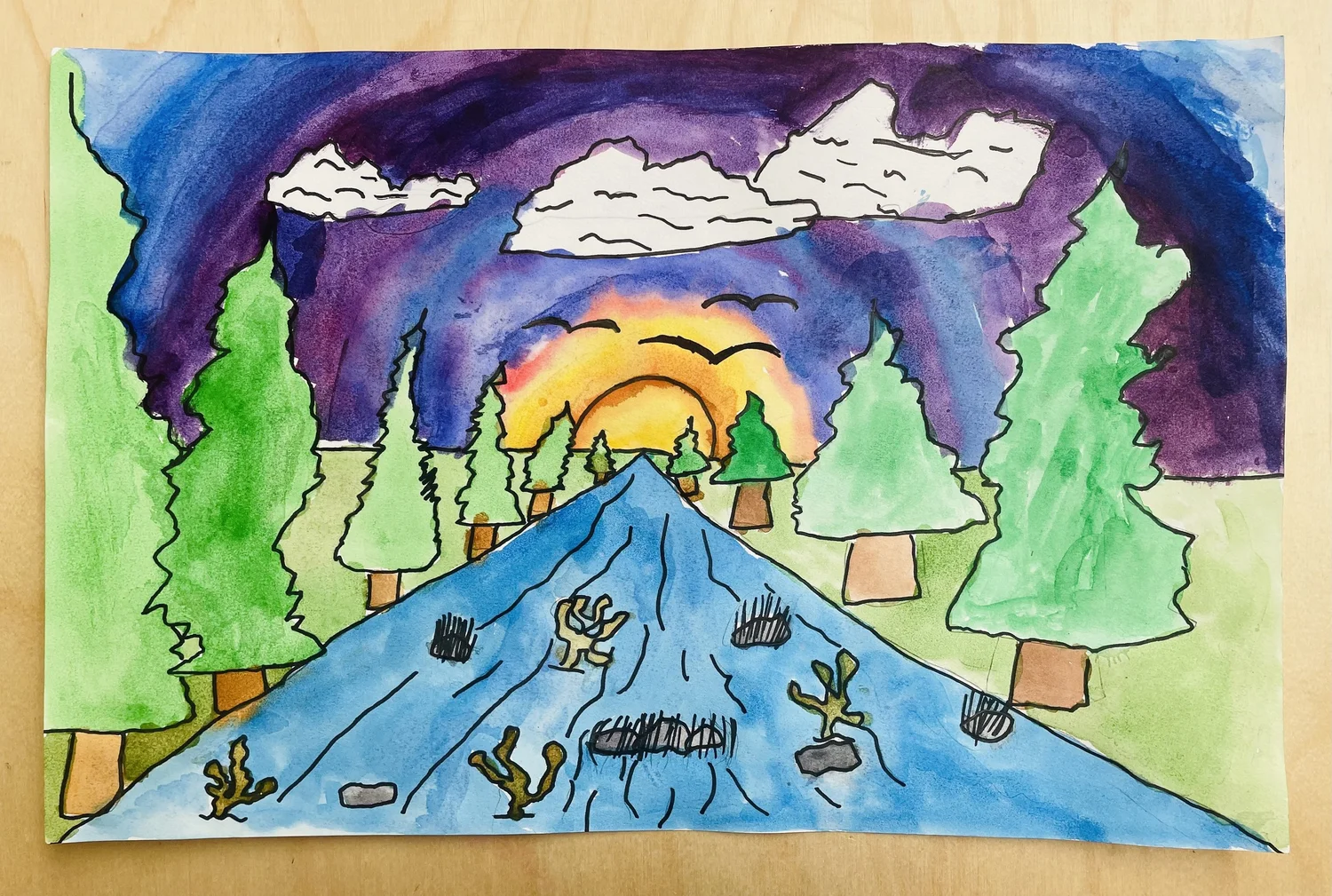 Landscape Lesson in One Point Perspective — Courtney Marie Taylor