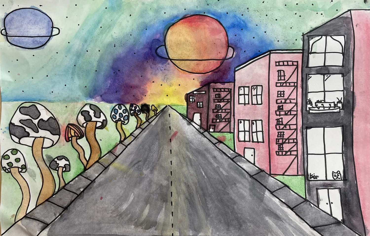 Landscape Lesson in One Point Perspective — Courtney Marie Taylor