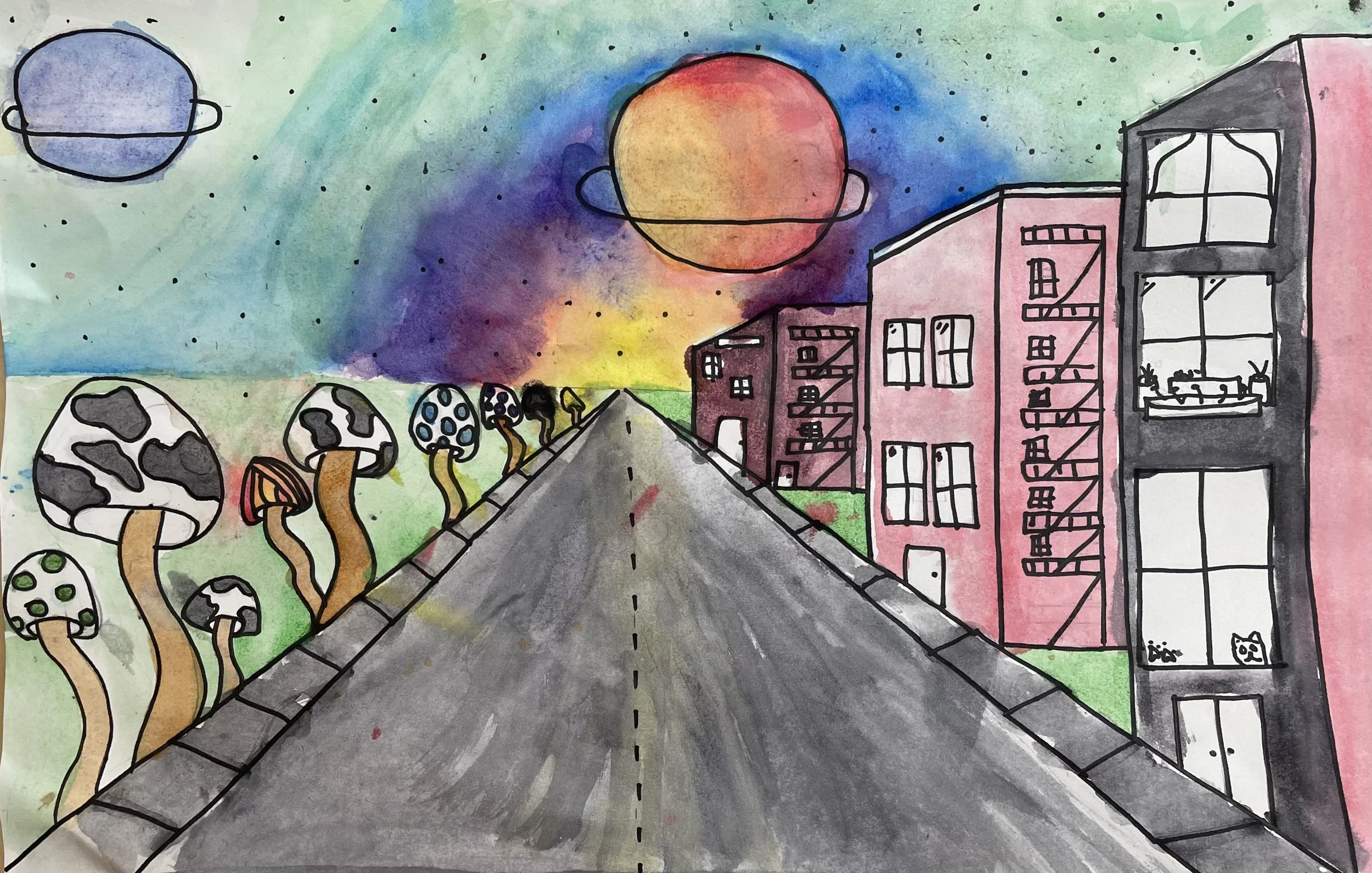 Landscape Lesson in One Point Perspective — Courtney Marie Taylor