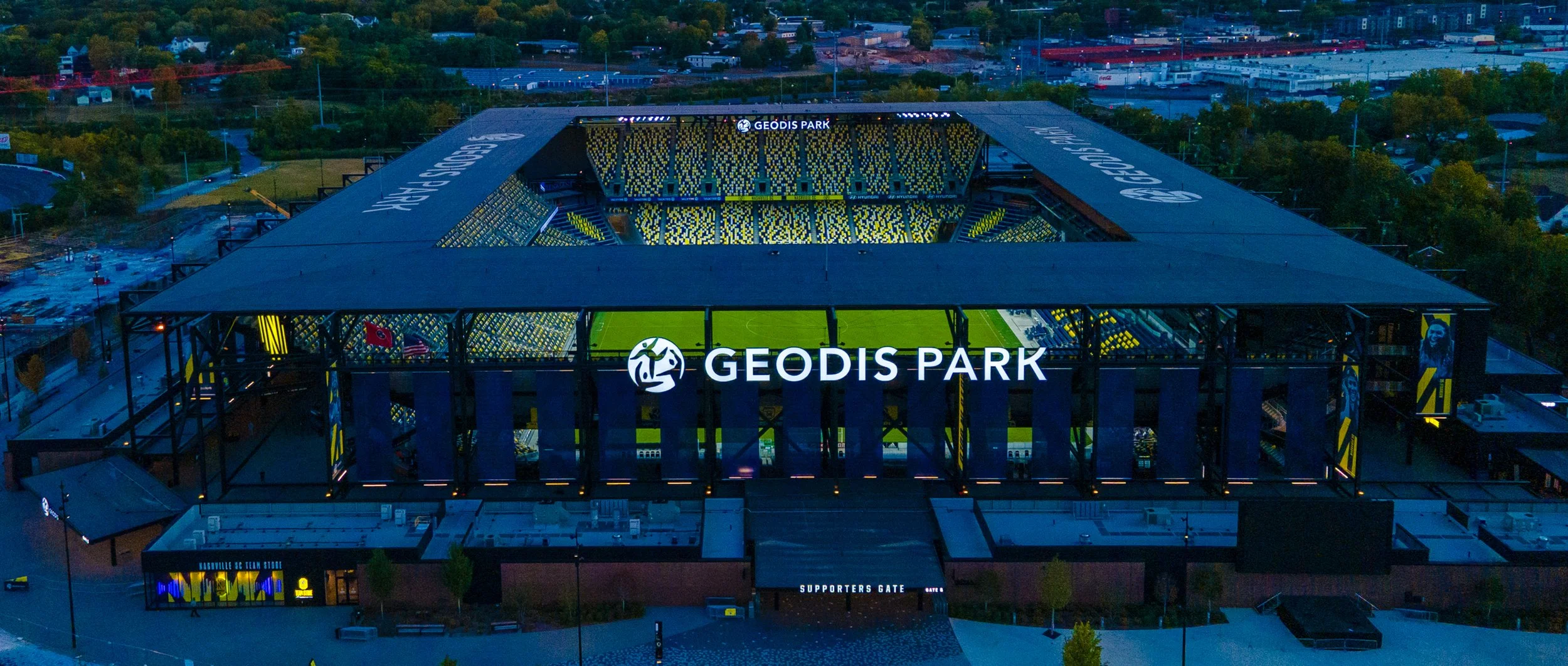 Nashville Soccer Club Geodis Park Digital Wall Art — Nashville Drone ...