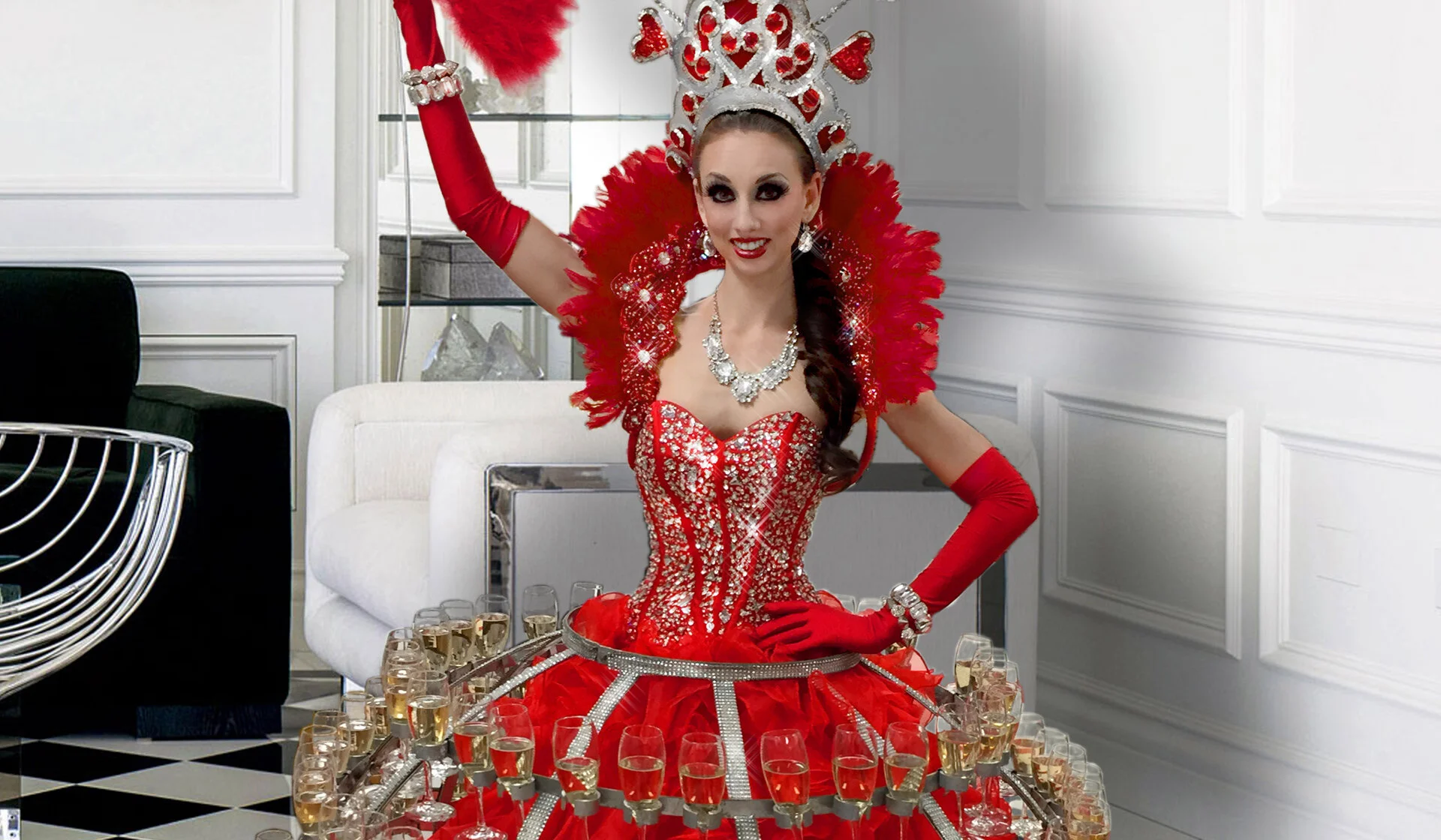 Book a Strolling Champagne Diva for Parties and Special Events ...
