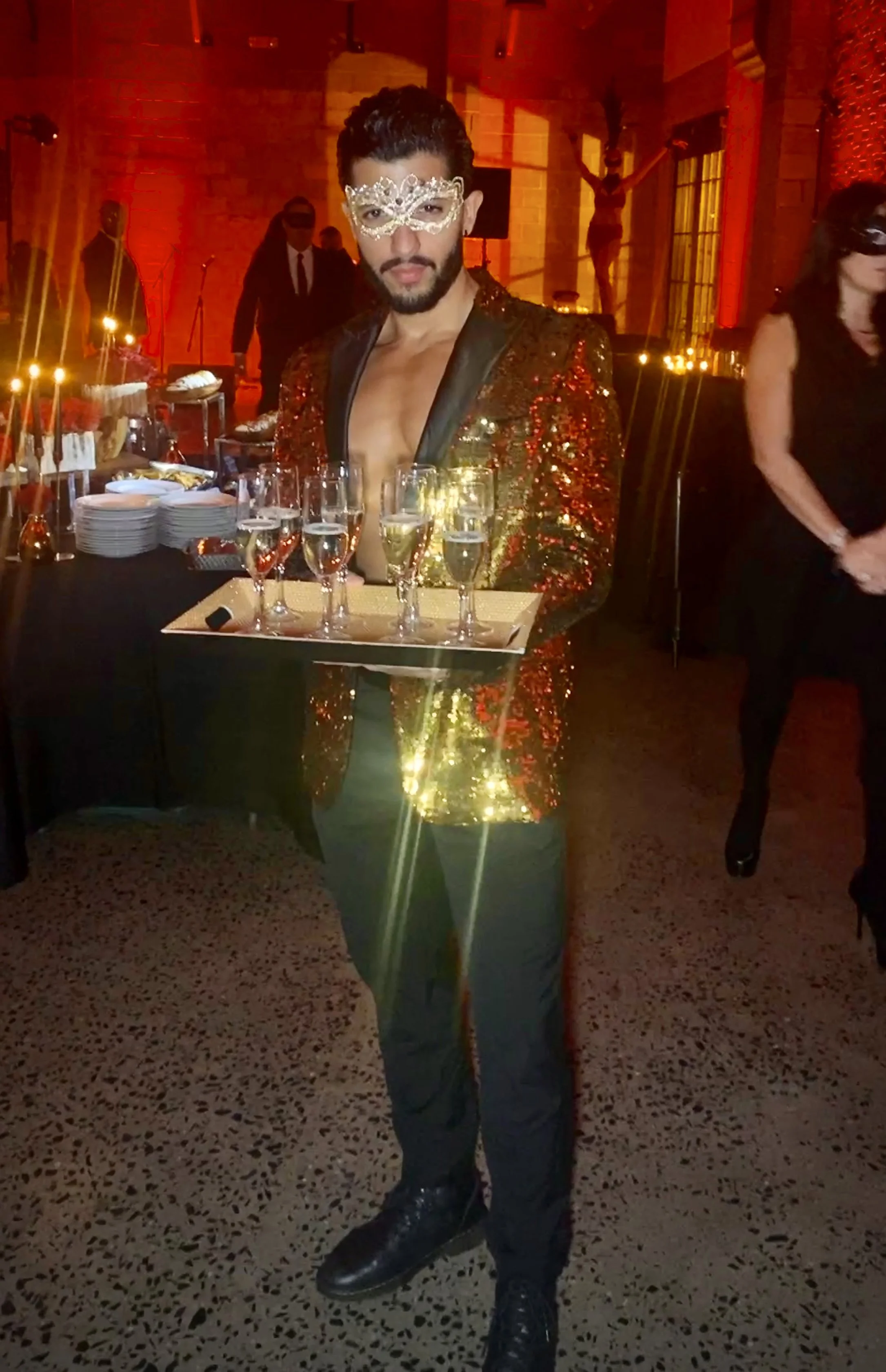 Book Glamorous Gold Costumed Entertainers for Parties and Special ...