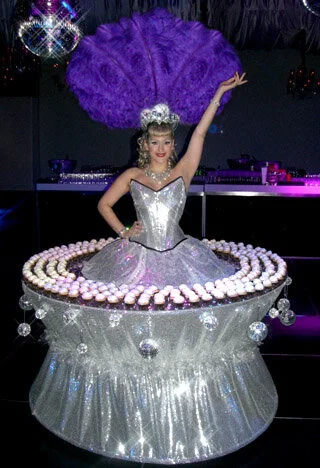 Glamorous Strolling Tables serve hors d'oeuvres, champagne, and ...