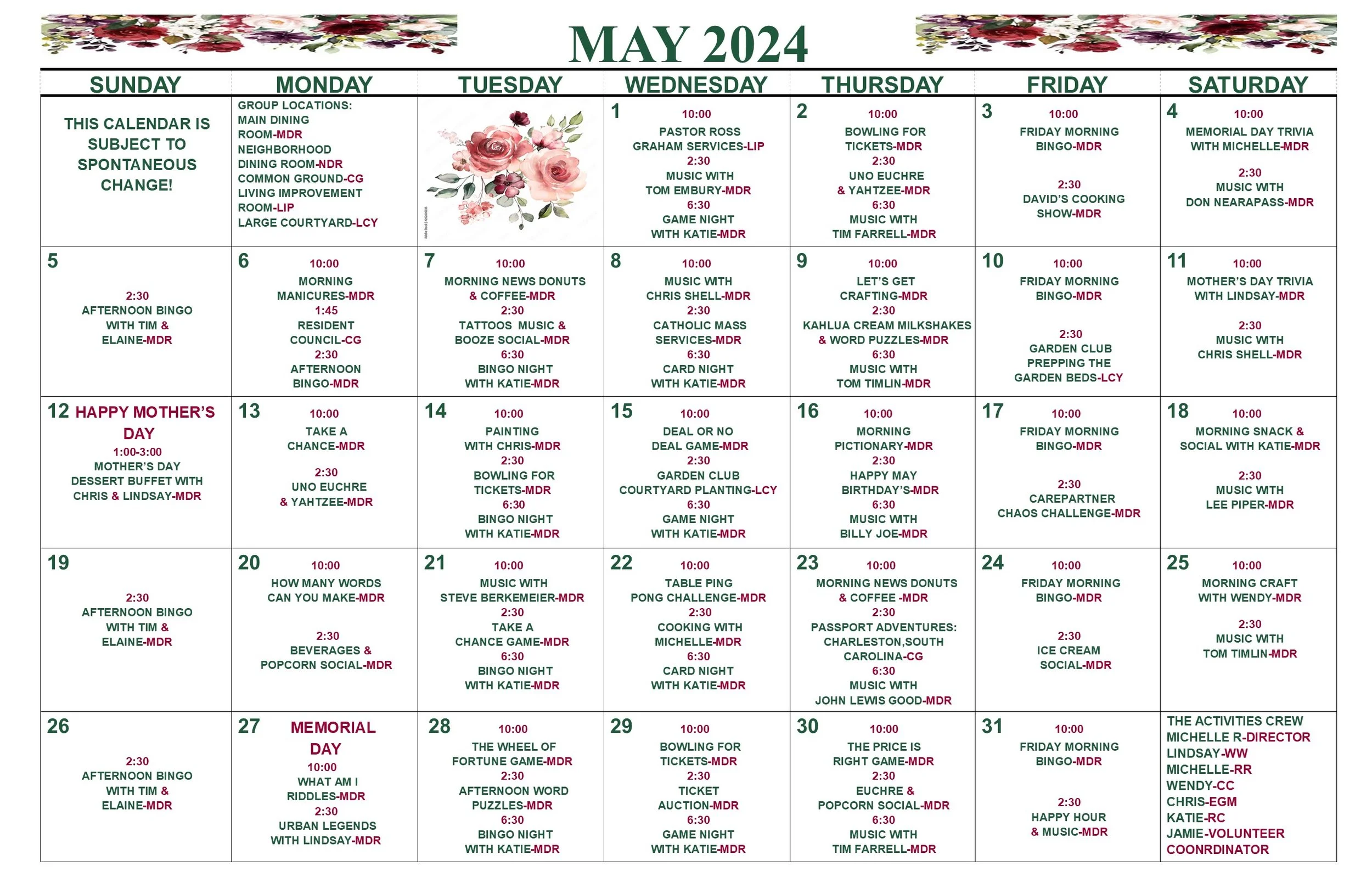 Menu 1 — Jackson County Medical Care Facility