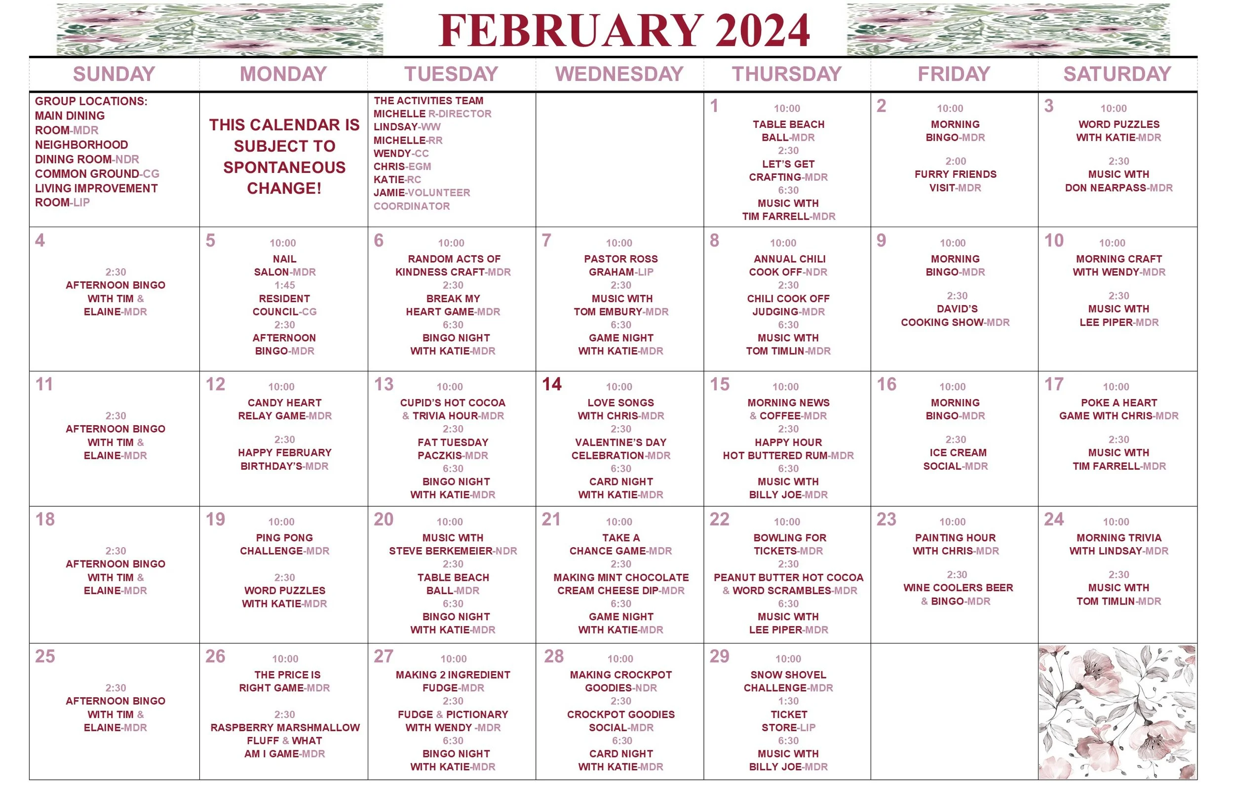 Menu 1 — Jackson County Medical Care Facility