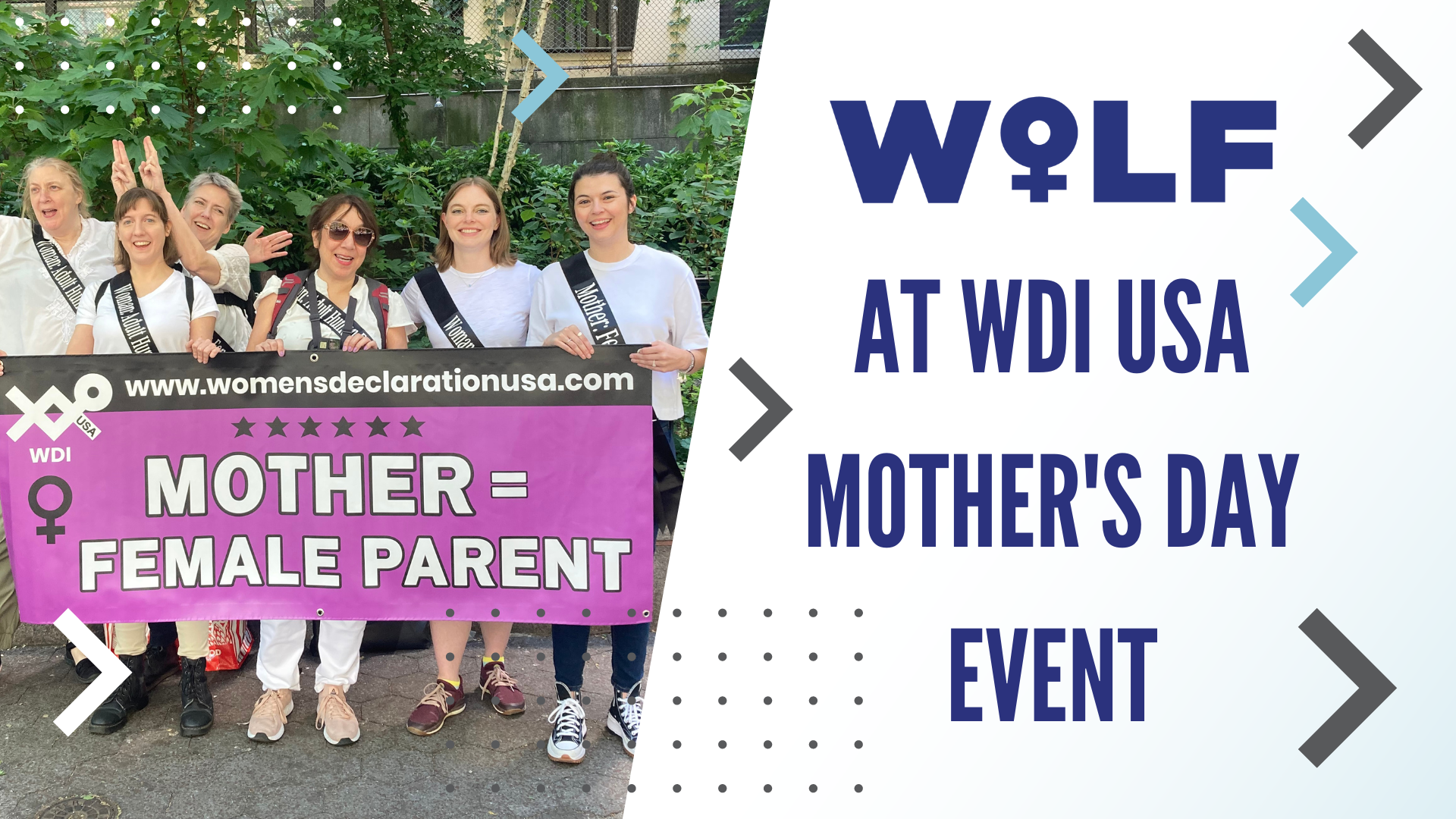 WoLF at WDI USA Mother's Day Event — Women's Liberation Front
