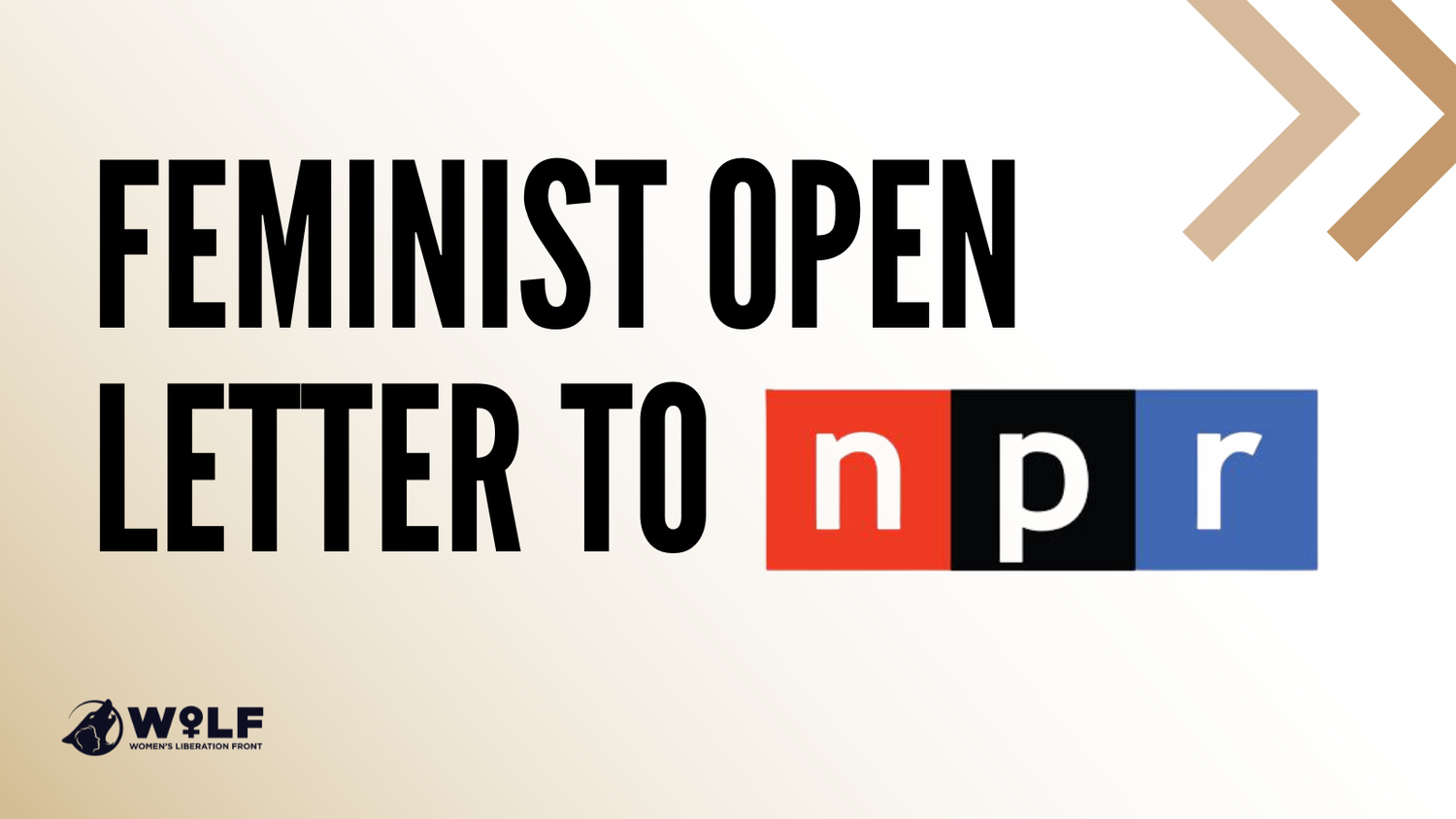 Open Letter to NPR: Feminists Demand Fair and Balanced Coverage of ...