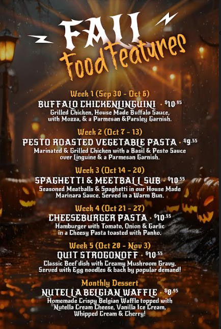 MENU — Five & Dive Restaurant and Bar