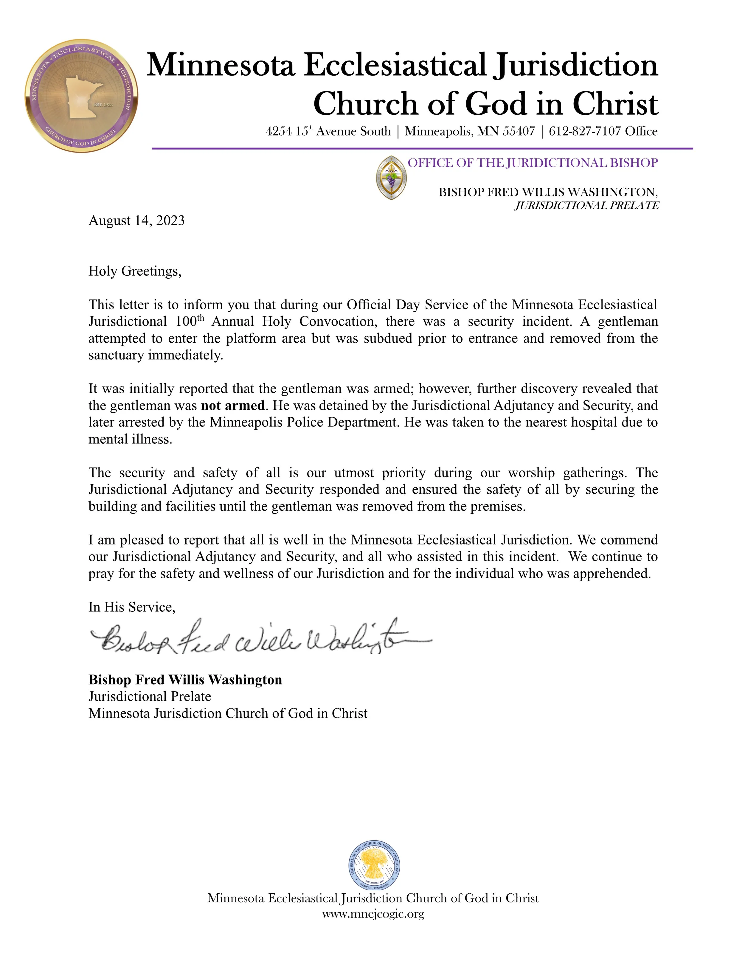 Minnesota Ecclesiastical Jurisdiction Church of God in Christ