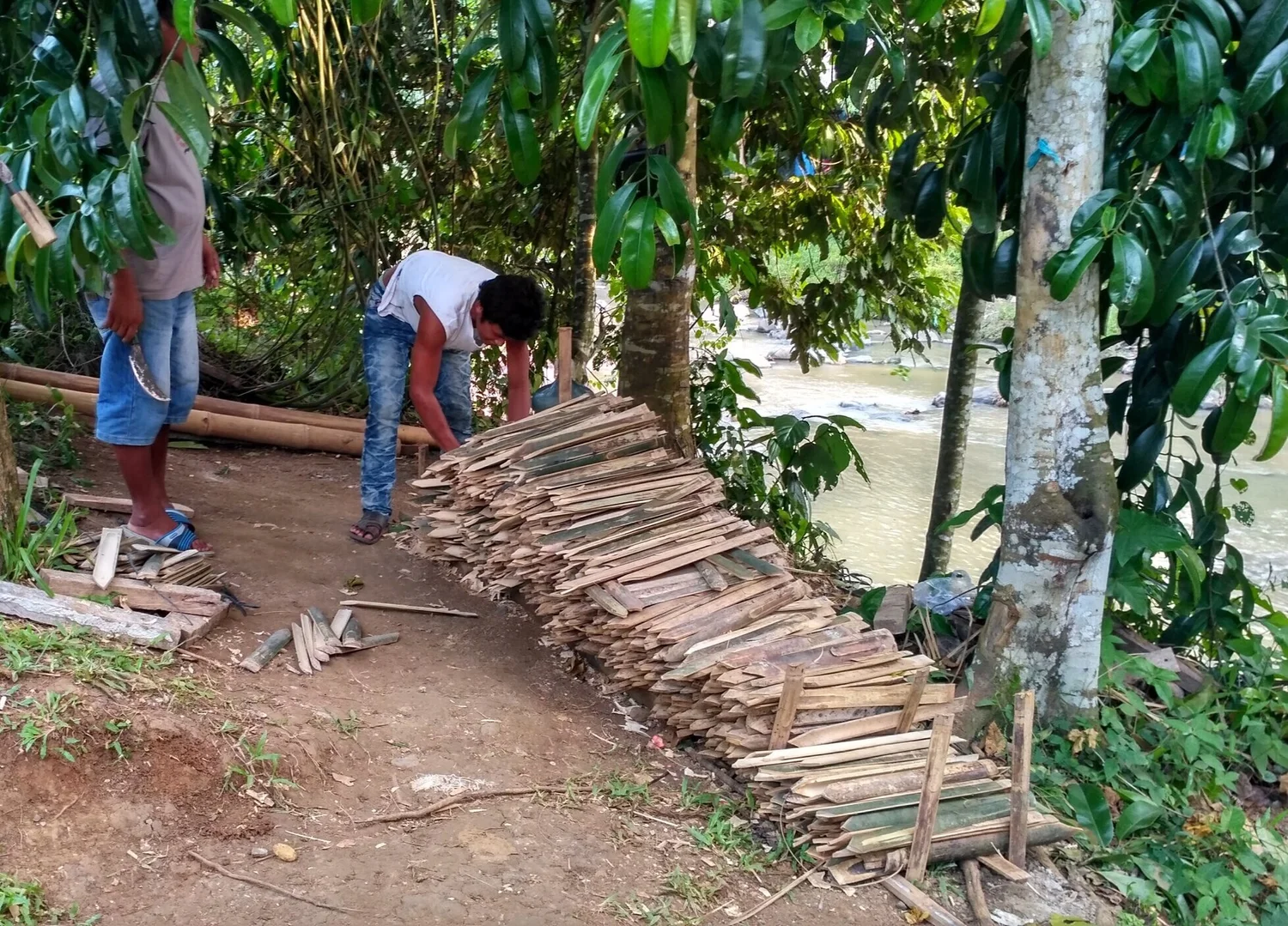 3-layer bamboo roof shingles — Better Bamboo Buildings