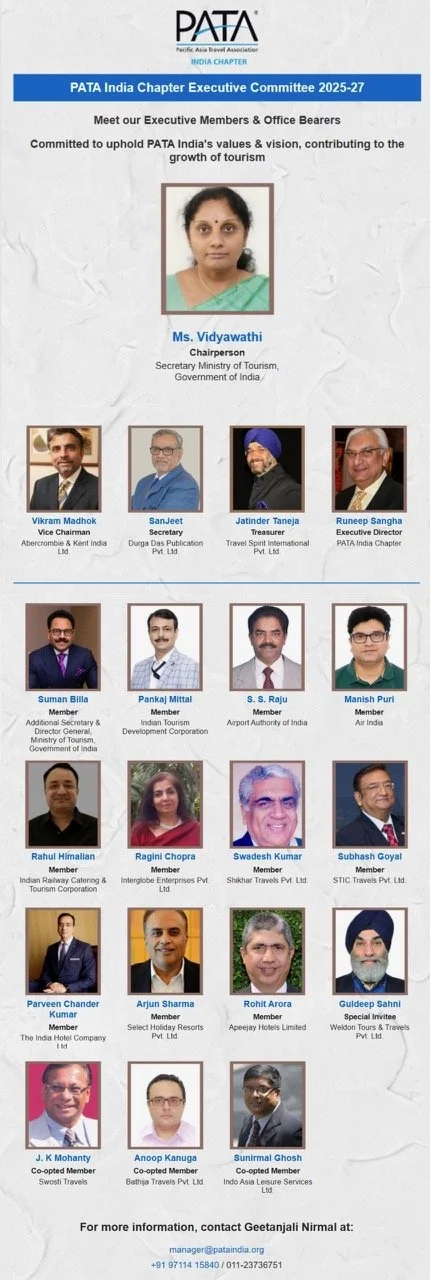 PATA India Chapter Announces New Executive Committee for 2025–27 ...