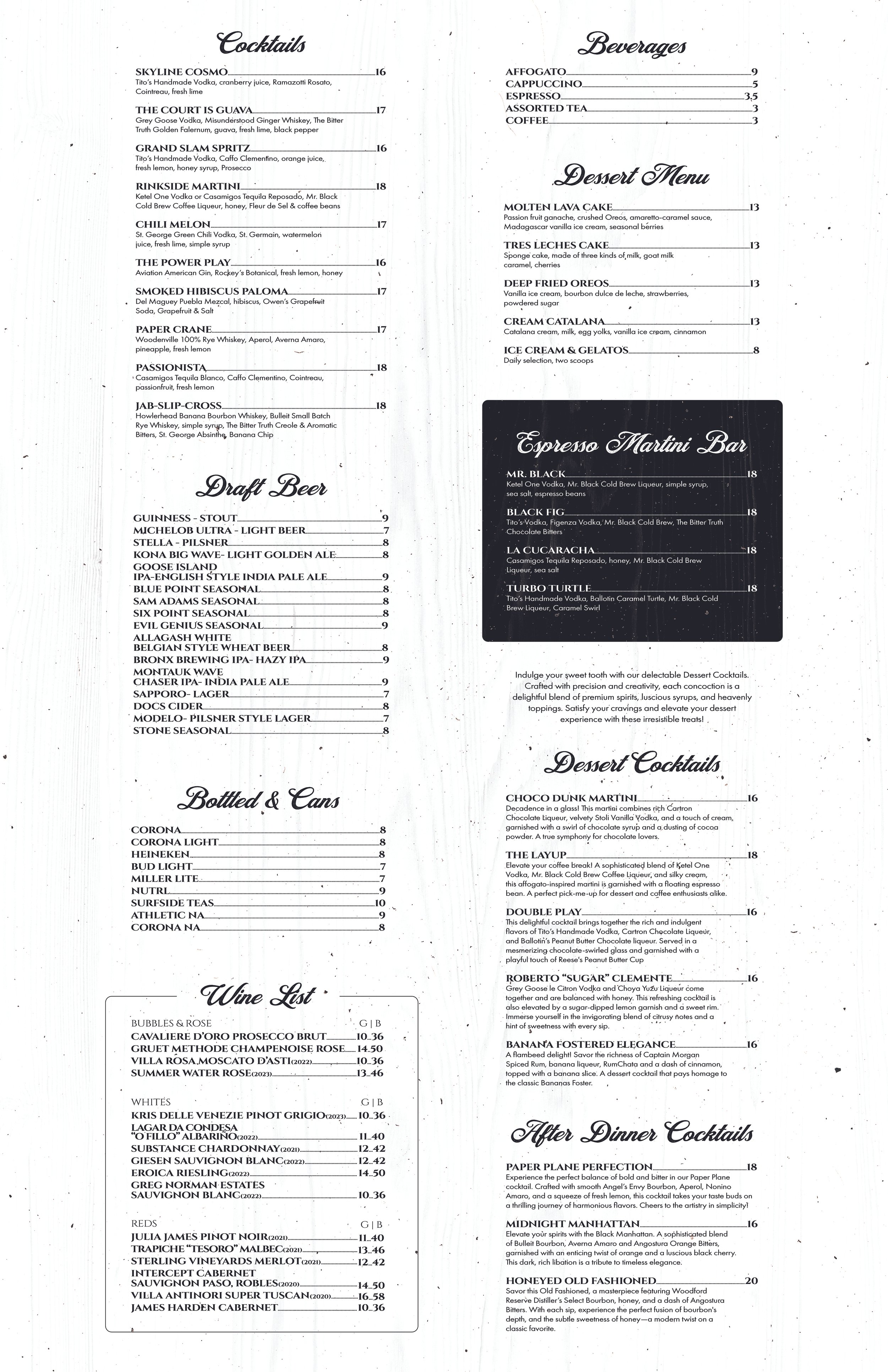 Drinks — The Highwood