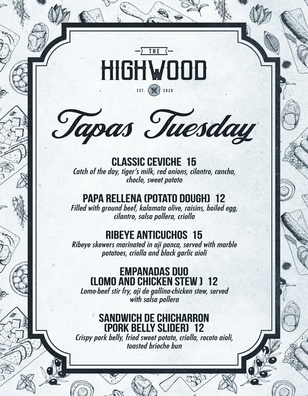 Tapas Tuesday — The Highwood