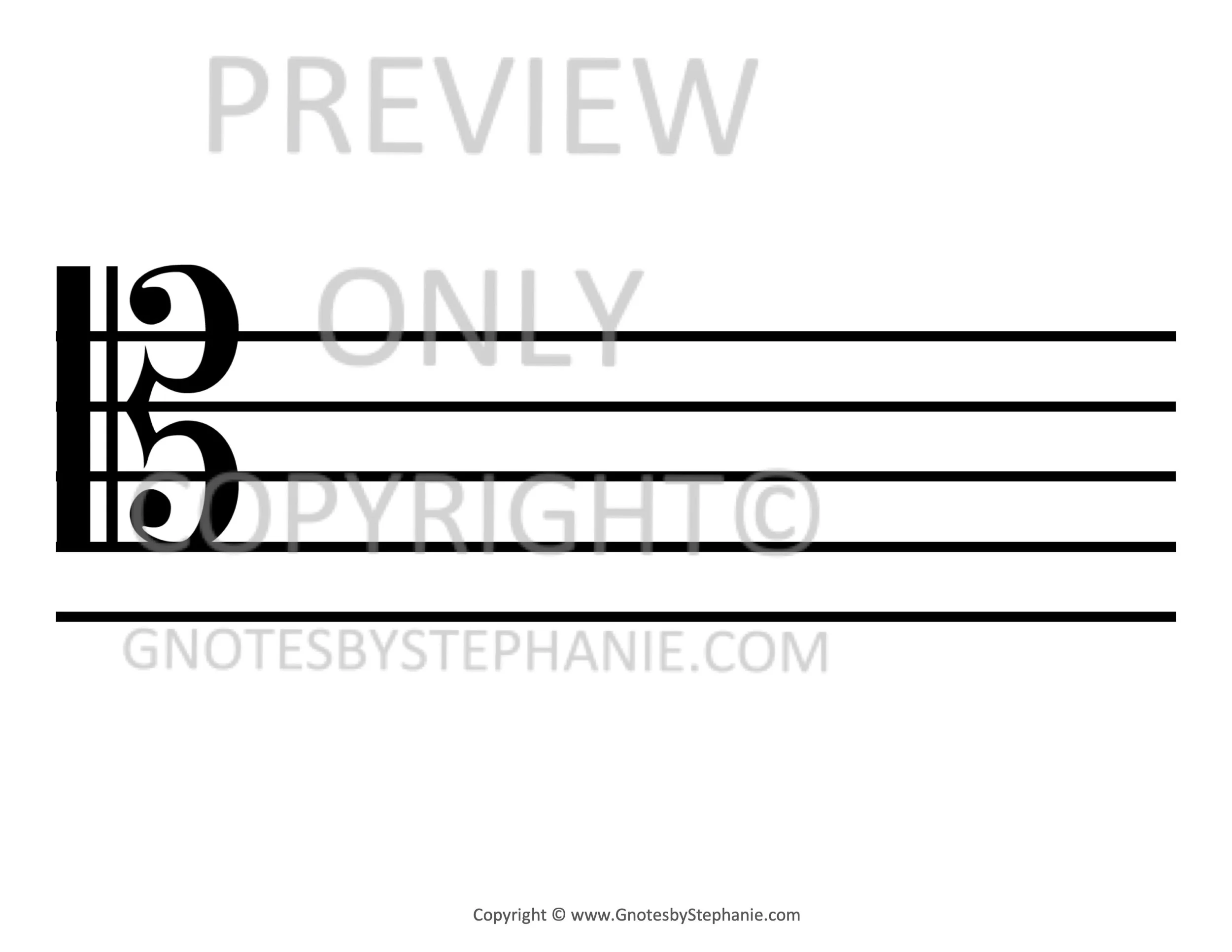 20 Giant Printable Music Staves (all 7 clefs) in B+W and color — Gnotes ...