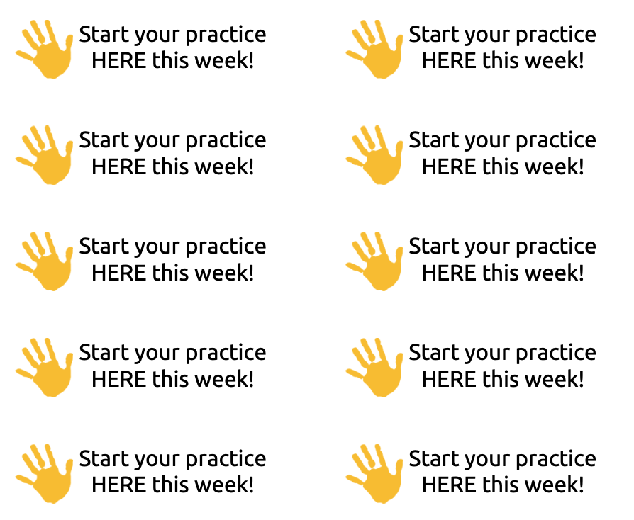 Stickers: Start Your Practice Here — Julie Duda Music Studio